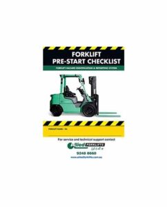 Forklift pre-start checklist book (52 pages) - a must for all forklift ...